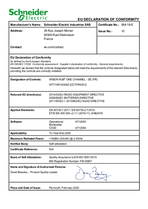 EU Declaration of Conformity | Schneider Electric