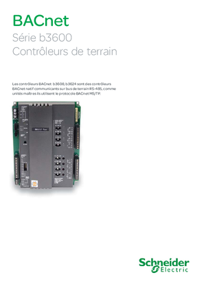 Bacnet B3600 contrôleur de terrain | Schneider Electric