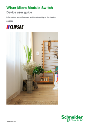 Wiser Micro Module Switch (Clipsal) - Device user guide | Schneider ...