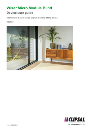 Wiser Micro Module Blind (Clipsal) - Device user guide | Schneider Electric