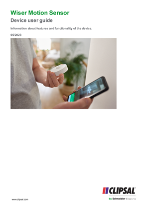 Wiser Motion Sensor (Clipsal) - Device user guide Guía de usuario ...