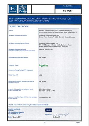 INTERTEK Certificate | Schneider Electric