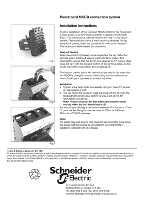 Panelboard MCCB Connection System | Schneider Electric