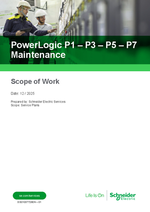 PowerLogic P3-P5 Maintenance Statement of Work | Schneider Electric
