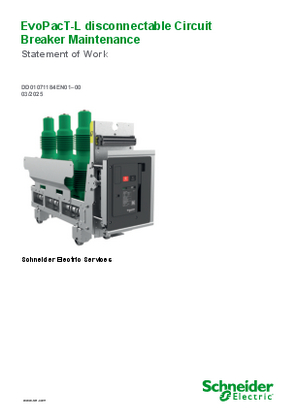 EvoPacT-L Maintenance Statement of Work | Schneider Electric