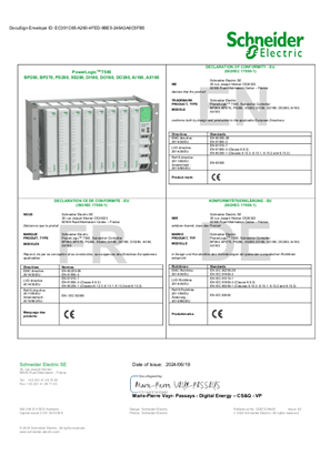 DECLARATION OF CONFORMITY - EU (ISO/IEC 17050-1) | Schneider Electric