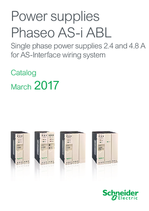 Catalog Phaseo AS-i ABL Single phase power supplies 2.4 and 4.8 A for ...