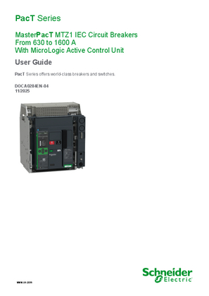 MasterPacT MTZ1 IEC Circuit Breakers With MicroLogic Active Control ...