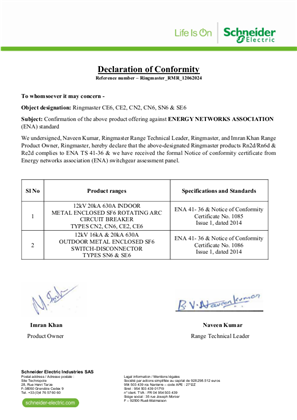 Declaration of conformity | Schneider Electric