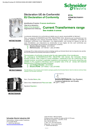 EU Declaration of Conformity_ Solid Core Current Transformer ...