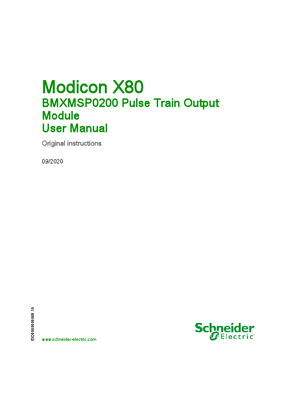 Modicon X80 - BMXMSP0200 Pulse Train Output module, User Manual | Schneider Electric