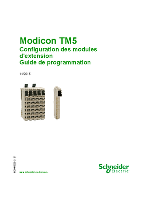 Modicon TM5 - Configuration des modules d'extension, Guide de ...