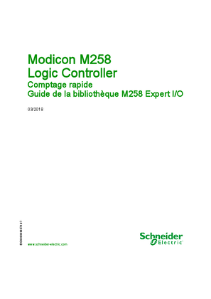 Modicon M258 Logic Controller - Comptage rapide, Guide de la ...