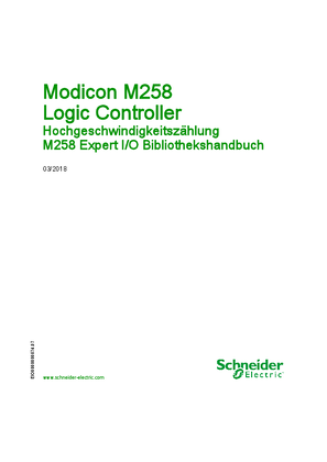 Modicon M258 Logic Controller - Hochgeschwindigkeitszählung, M258 ...