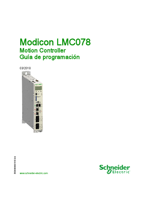 Modicon LMC078 - Motion Controller, Guía de programación Benutzerhandbuch | Schneider Electric