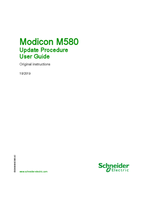 Modicon M580 - Update Procedure, User Guide | Schneider Electric