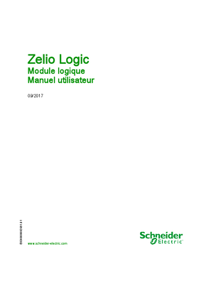 Zelio Logic - Module logique, Manuel utilisateur | Schneider Electric