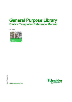 General Purpose Library - Device Templates Reference Manual | Schneider ...