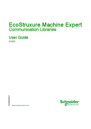 EcoStruxure Machine Expert - Communication Libraries, User Guide ...
