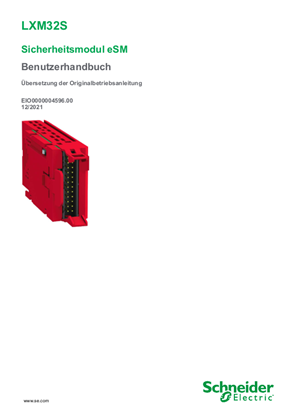 LXM32S - Sicherheitsmodul eSM, Benutzerhandbuch | Schneider Electric