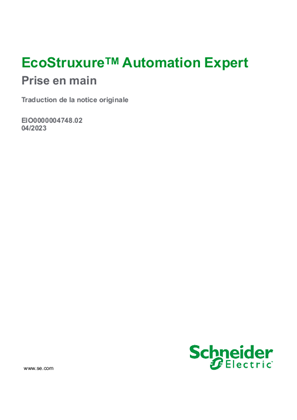 EcoStruxureTM Automation Expert, Prise en main | Schneider Electric
