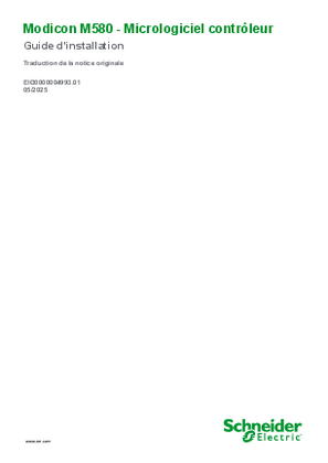 Modicon M580 - Micrologiciel contrôleur, Guide d'installation ...