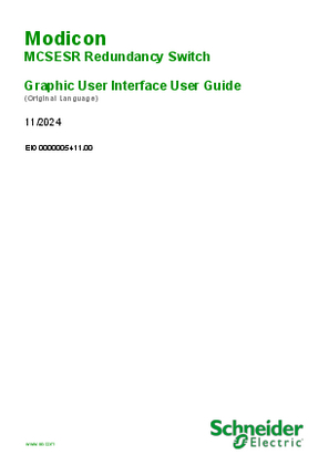 Modicon MCSESR Redundancy SwitchGraphic, User Interface User Guide | Schneider Electric