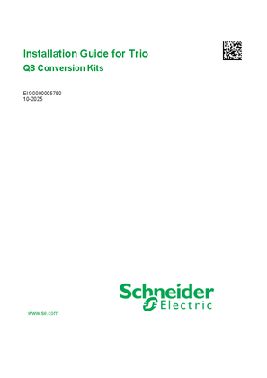 Trio QS Conversion Kits, Installation Guide | Schneider Electric