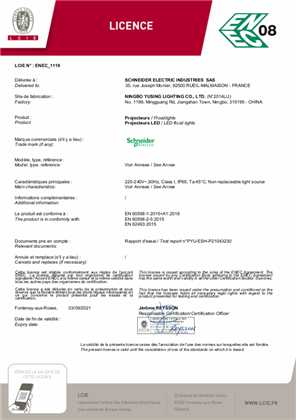 ENEC_Certificate Certificado | Schneider Electric