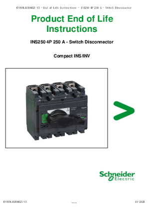 COMPACT INS250 / COMPACT INV100 to INV250 | Schneider Electric