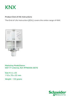 KNX, DCF77 antenna - Product End of life Instructions Perfil de ...