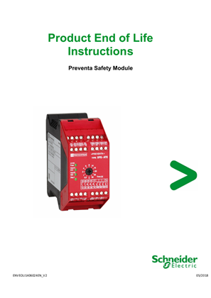 XPS... Preventa Safety Module, Product End-of-Life Instructions Perfil de circularidad ...