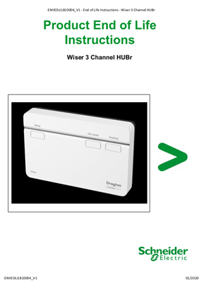 Wiser HubR 3CH Entsorgungsinformation | Schneider Electric