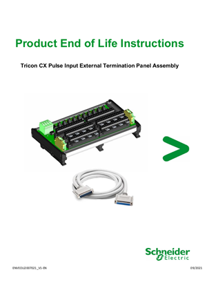 Tricon CX Pulse Input External Termination Panel Assembly, Product End ...