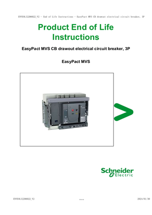 EP MVS CB 1600A 50kA 3P EDO 240VAC ETA6 drawout electrical circuit ...