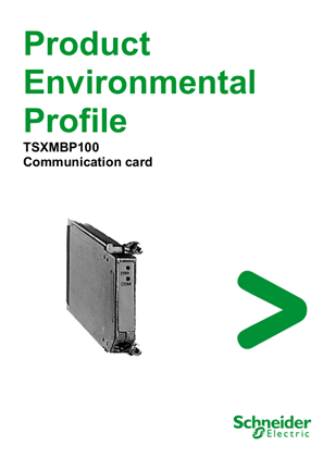 TSXMBP100 Communication card, Product Environmental Profile Profil ...
