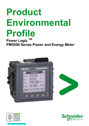 Power Logic PM5500 Series Meter, Environmental Disclosure, Product ...