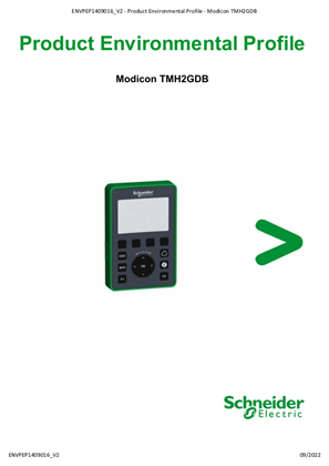 Modicon TMH2GDB Remote Graphic Display, Product Environmental Profile ...
