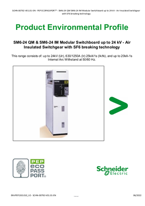 SM6-24 QM & IM Modular Switchboard up to 24 kV - AIS with SF6 breaking ...