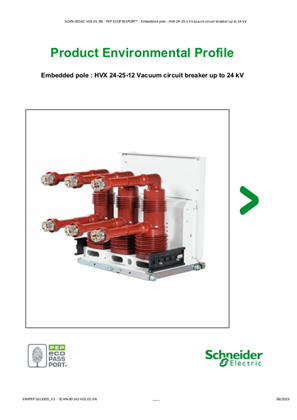 Embedded pole : HVX 24-25-12 Environmental disclosure | Schneider Electric