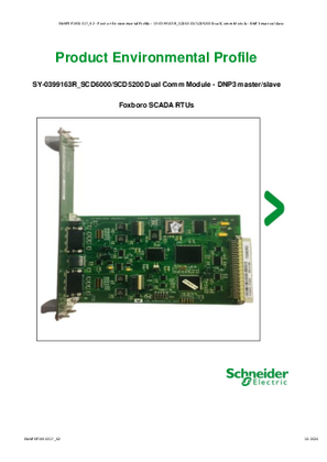 RTU V.11 Dual Comms Board DNP3 Module, Product Environmental Profile ...