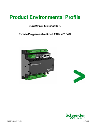 SCADAPack 474 Smart RTU, Product Environmental Profile | Schneider Electric