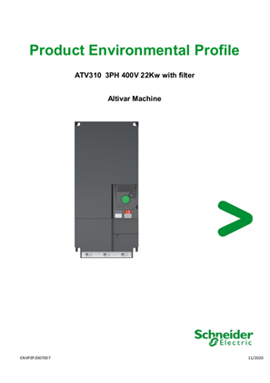 ATV310 3PH 400V 22Kw with filter, Product Environmental Profile ...
