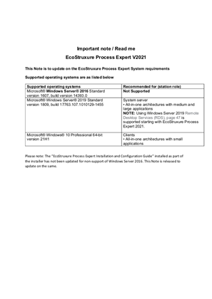 EcoStruxure Process Expert 2021 Software Package | Schneider Electric