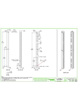 ER7VCM42-Easy Rack Vertical Cable Manager 42U Technical Drawing ...