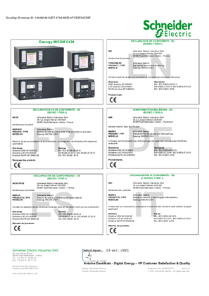 EUDOC0010_MiCOM_C434_A1 | Schneider Electric