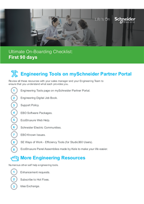 First_90_Days_Checklist Brochure | Schneider Electric