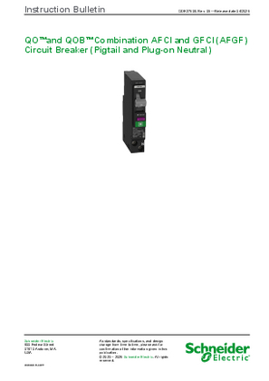 QO and QOB Combination AFCI and GFCI (AFGF) Circuit Breaker (Pigtail ...