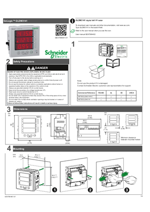 GoLogic™ GLDM3141 - Instruction sheet | Schneider Electric