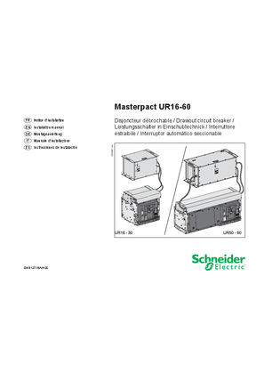 Masterpact UR16-60 - Notice dinstallation Notice de montage | Schneider ...